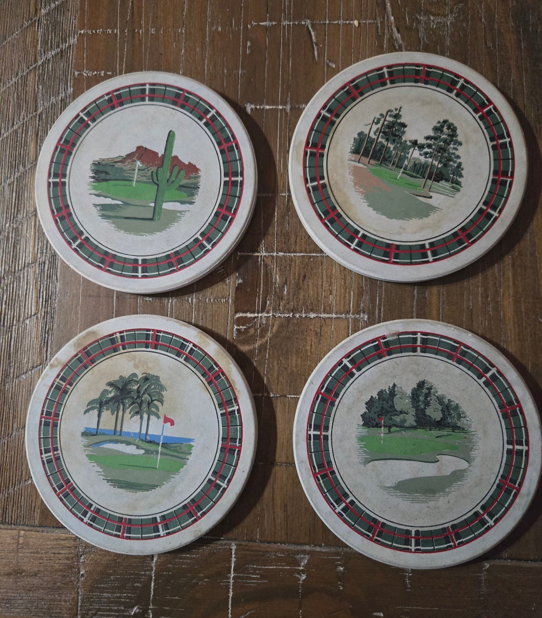 Hindostone Golf Coasters Set of 4 - Etsy