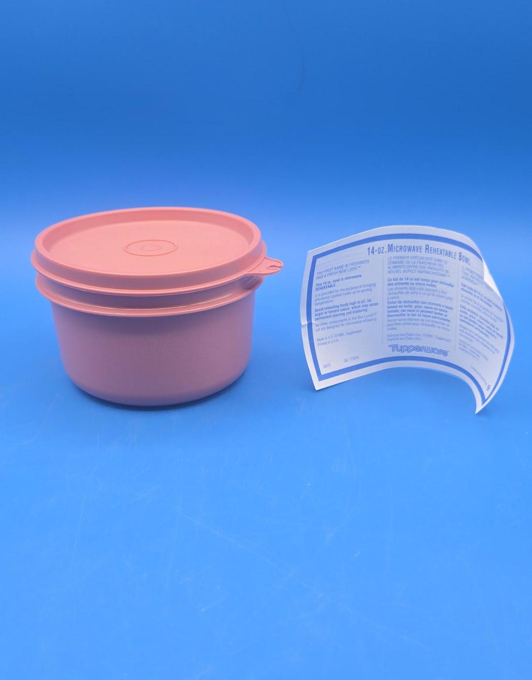 Vintage Tupperware 14oz Microwave Reheatable Bowl, New Retro Kitchen ...