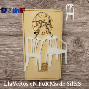 Key Chain in a Plastic Chair Shape / Llaveros En Forma De Sillas. - Etsy