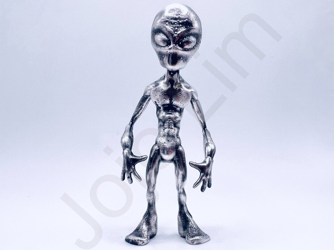 3oz ON HAND Poured Pure 99.9% Silver Bar .999 Fine Alien ...