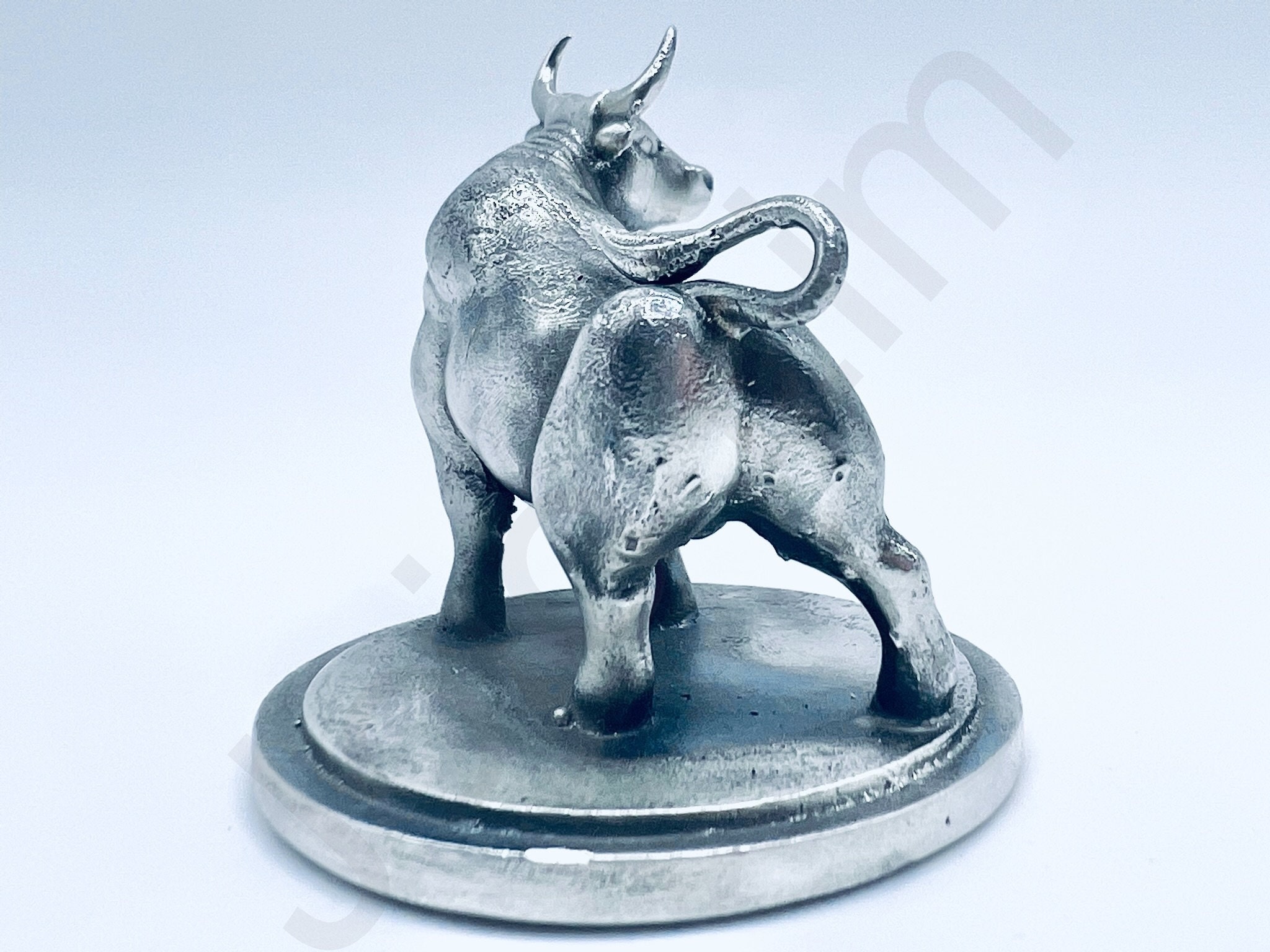 5 Oz Hand Poured Silver Bar Pure .999 Fine taurus Bull Bullion 3D Cast ...