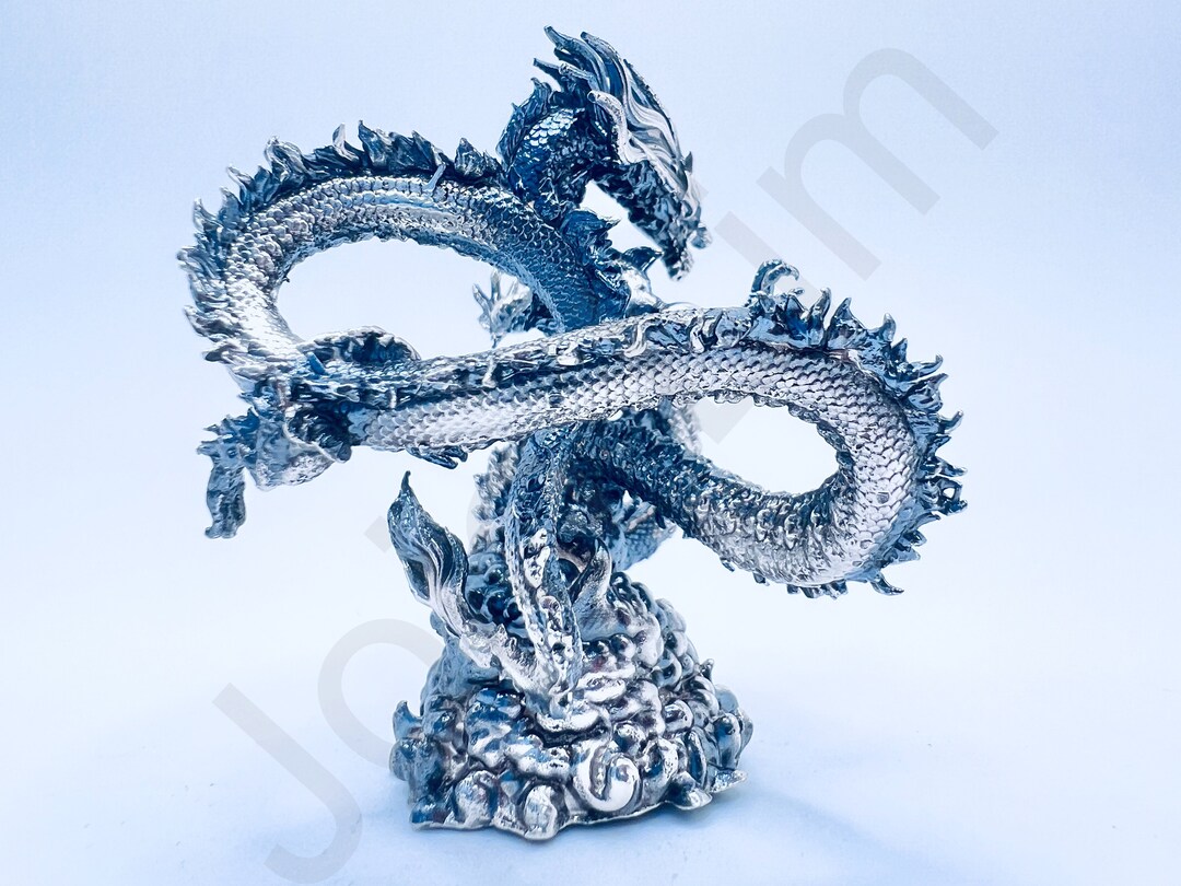 3.2 Oz ON HAND Poured Silver Bar Pure .999 Fine asian Dragon Investment ...