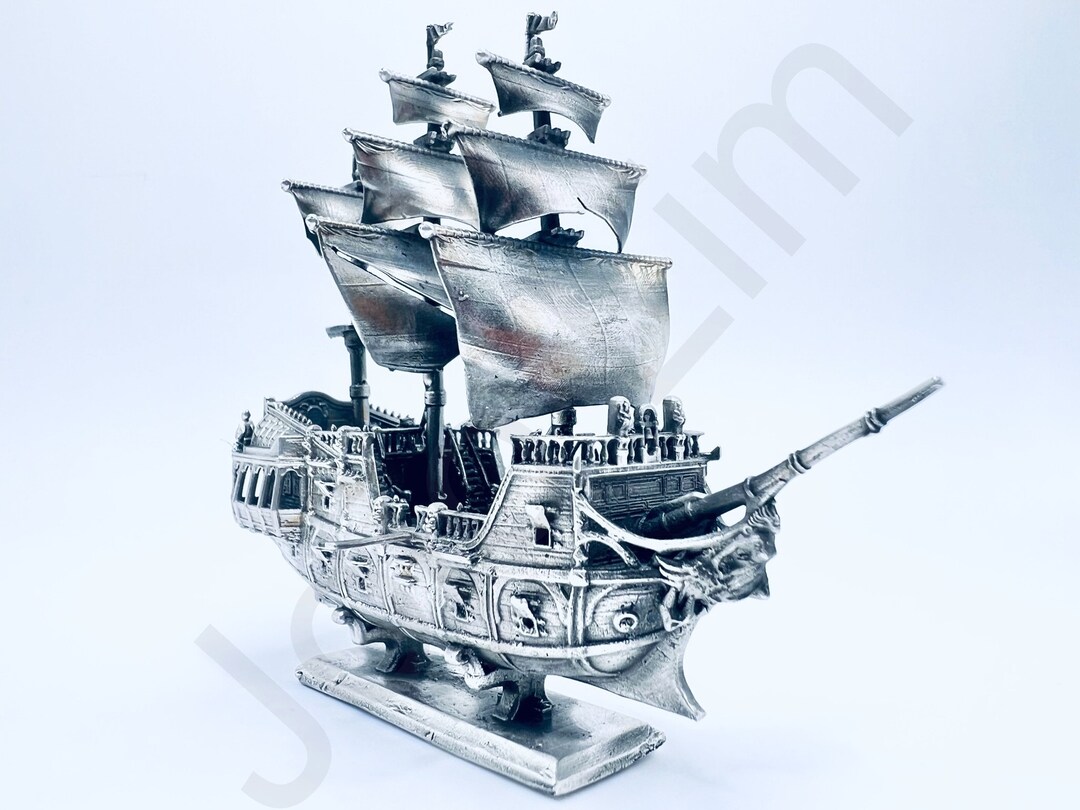 8 Oz Hand Poured Silver Bar Pure .999 Fine pirate Ship - Etsy