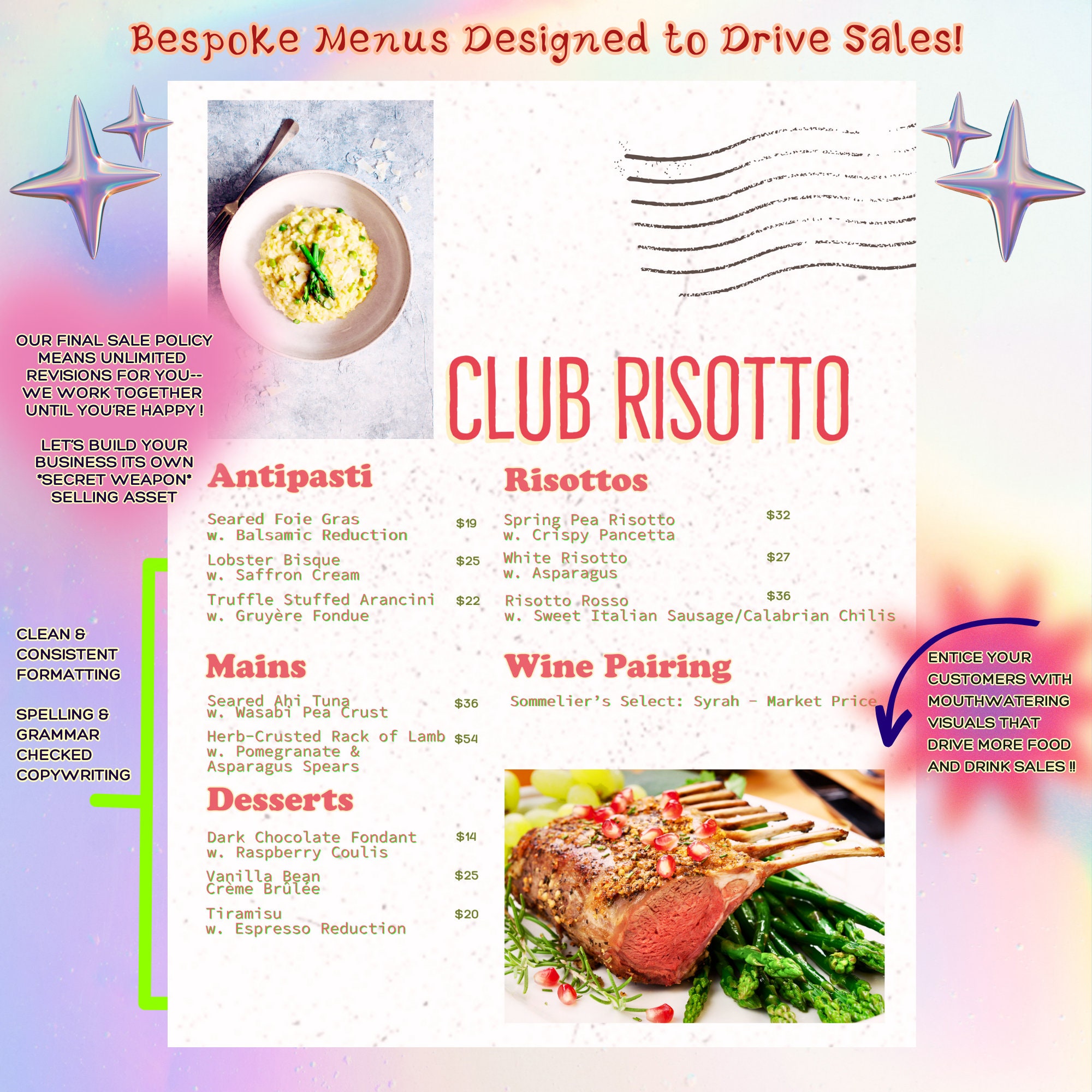 Tea Shop Menu Simple Cafe Menu Burger Shop Menu Scan for - Etsy