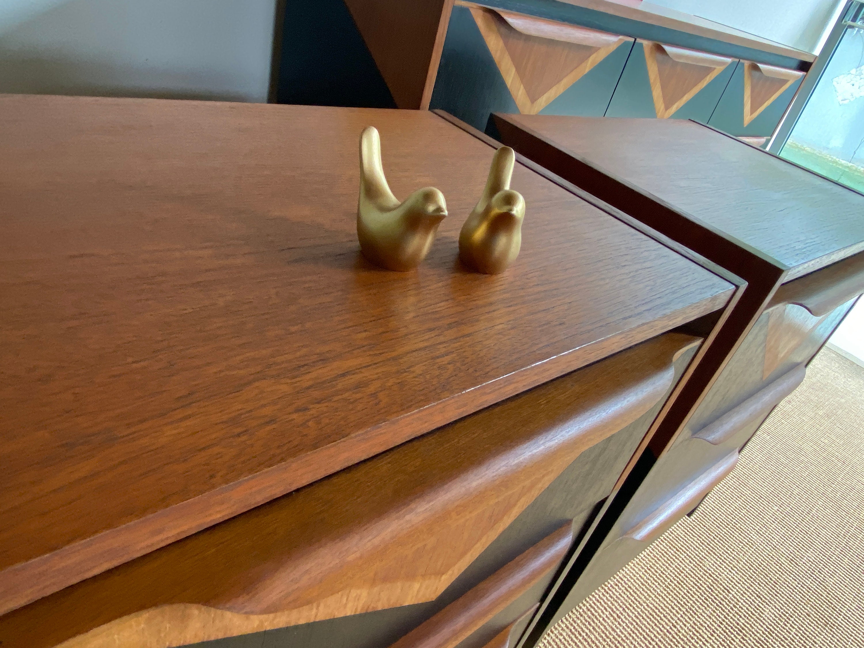 SOLD SOLD Teak Mid Century Lip Handle Bedside Tables - Etsy Australia