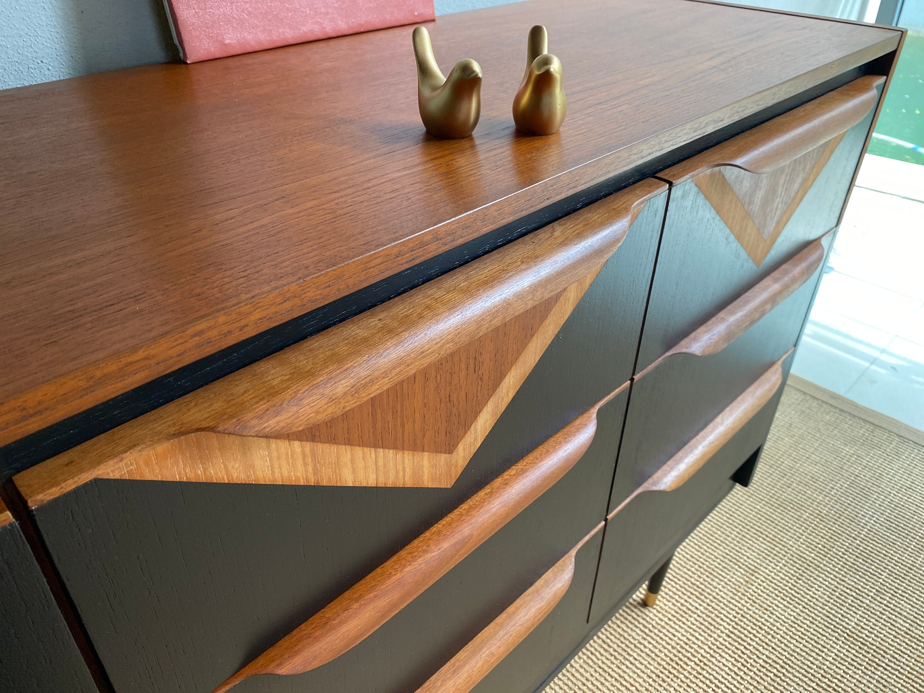 SOLD SOLD Teak Mid Century Lip Handle Bedside Tables - Etsy Australia