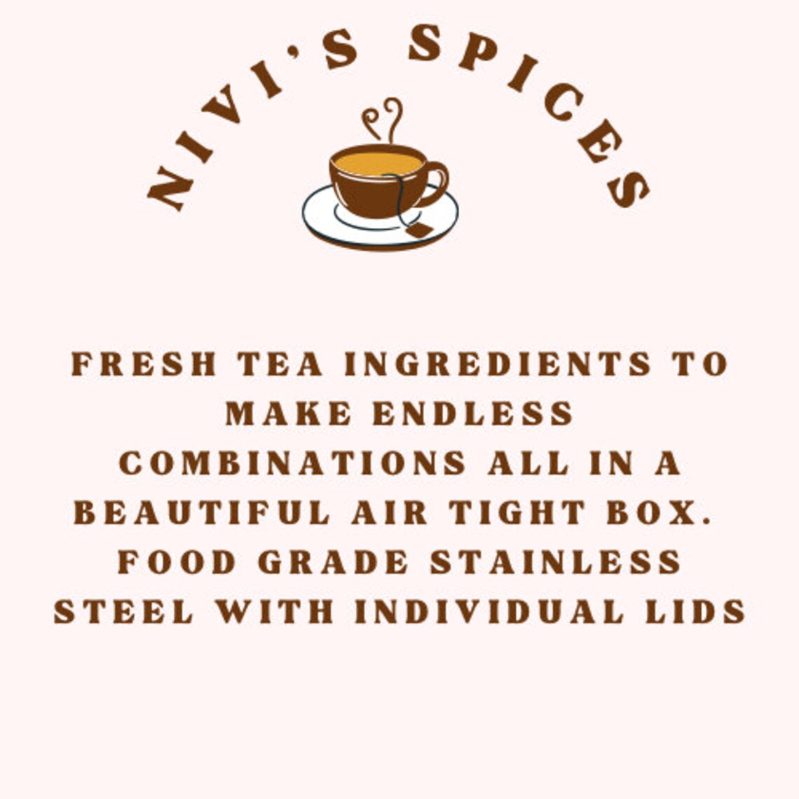 Tea Box / Loose Tea/ Chai / Tea Holder / Spice Box/ Masala Dabba/ Gift ...