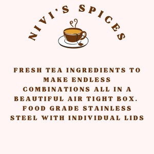 Tea Box / Loose Tea/ Chai / Tea Holder / Spice Box/ Masala Dabba/ Gift ...