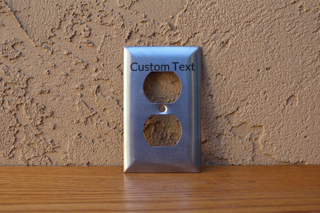 Custom Engraved Metal Duplex Plate Switches, Outlets, and Receptacles ...