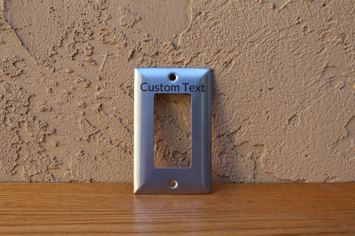 Custom Engraved Metal Decora Plate Switches, Outlets, and Receptacles ...