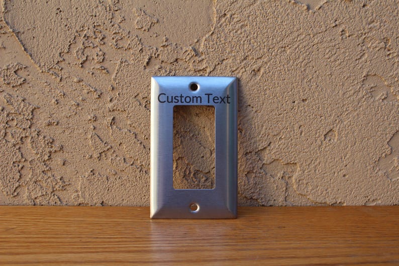 Custom Engraved Metal Decora Plate Switches, Outlets, and Receptacles ...