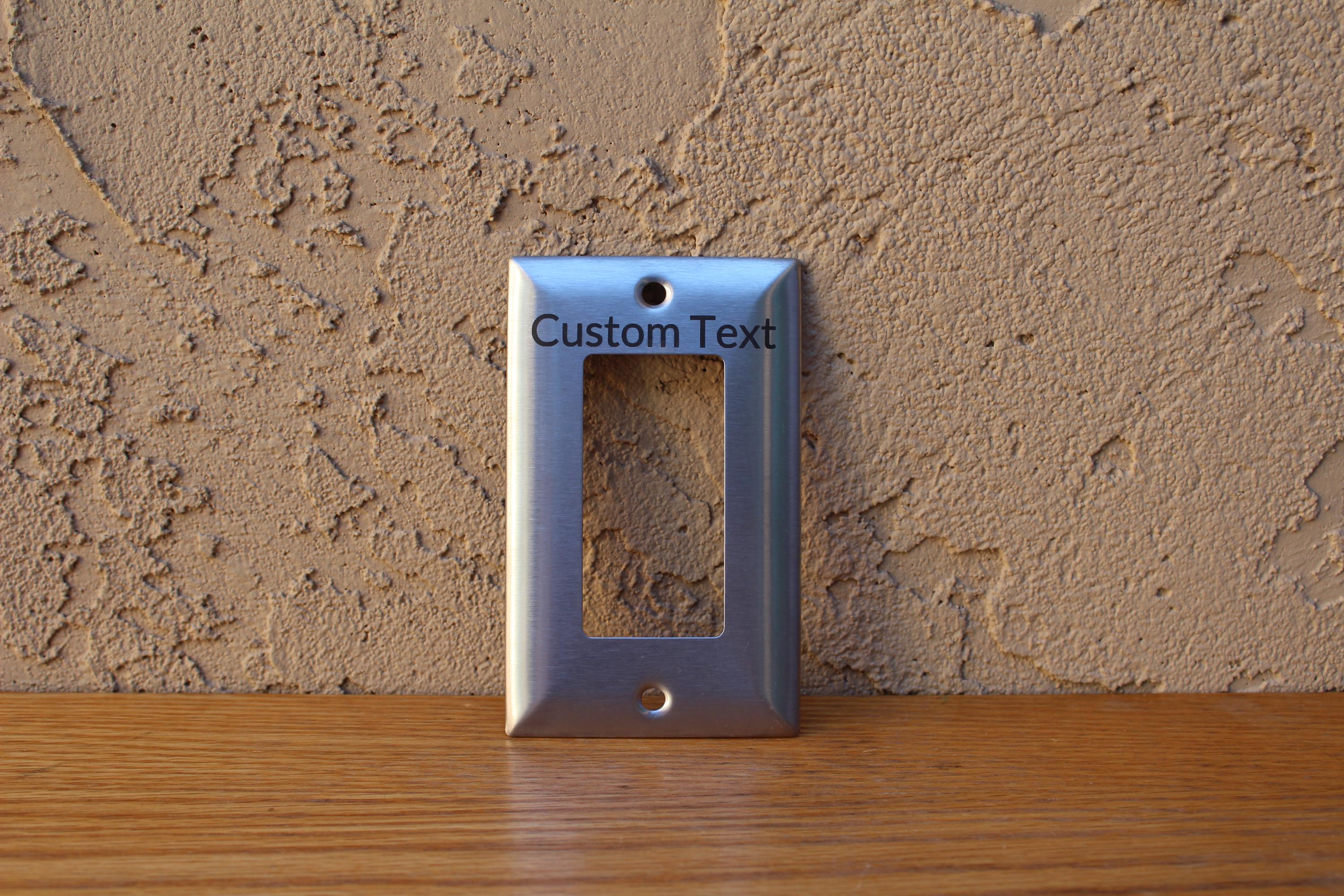 Custom Engraved Metal Decora Plate Switches, Outlets, and Receptacles ...