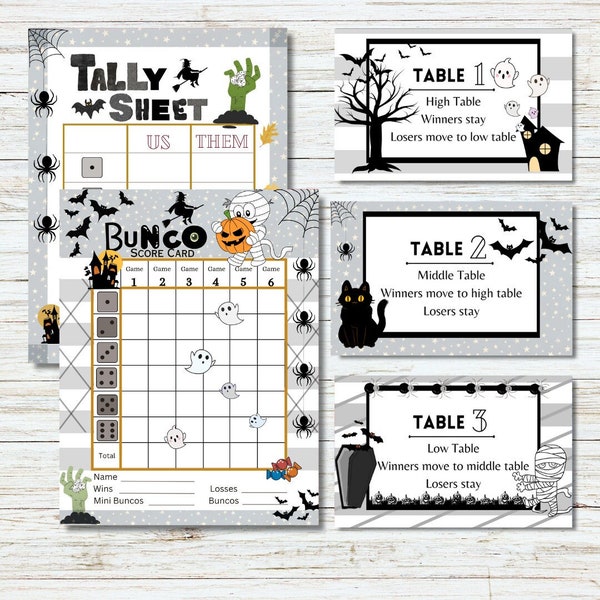 Tally Cards for Three Tables - Etsy