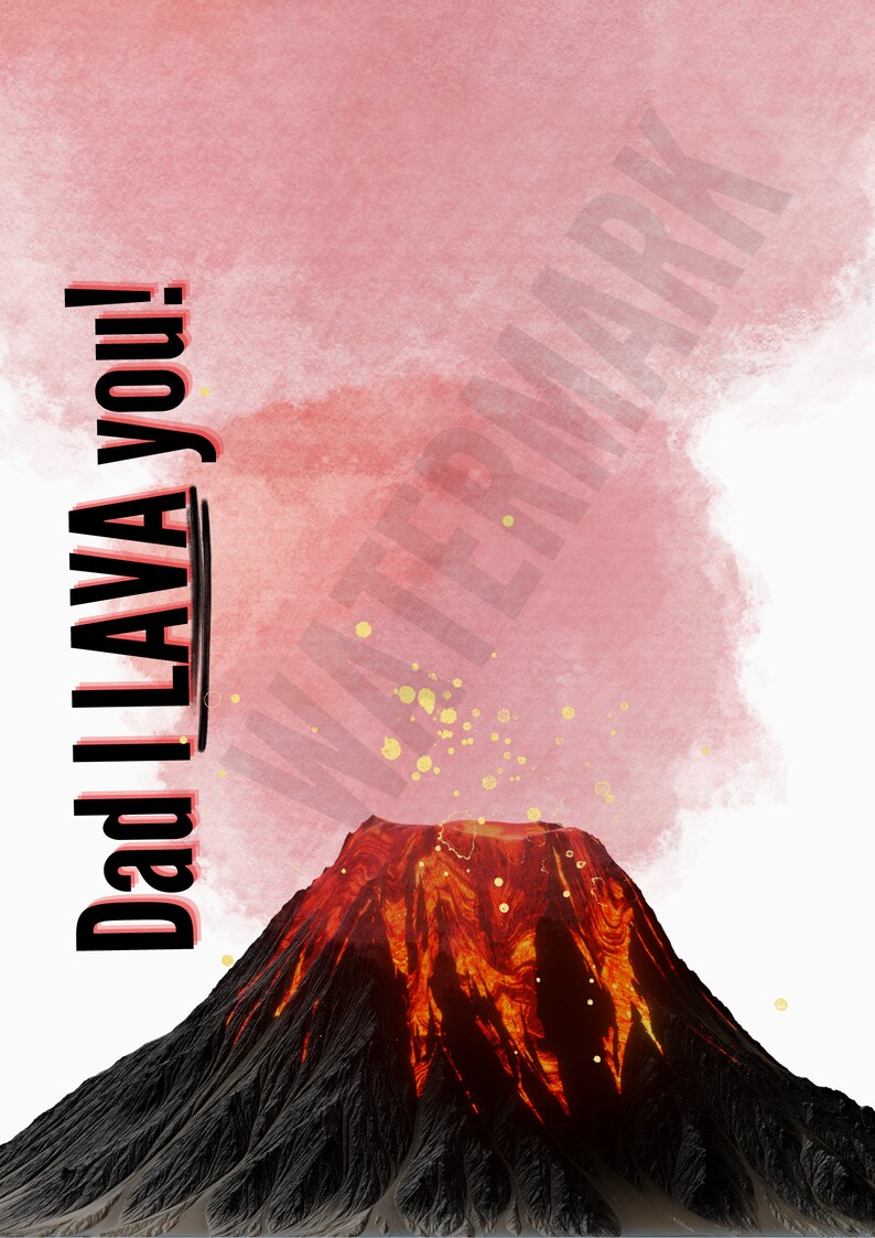 Father's Day Printable for Kids and Baby Handprint Gift "dad I Lava You ...