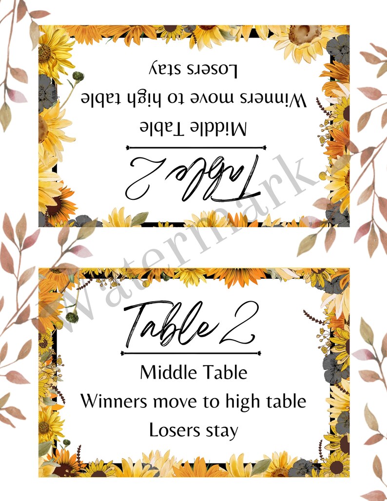 6 Game Autumn Fall Bunco Set: Score Cards, Tally Sheets, and 3 Table ...