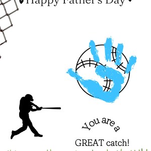 Father's Day Printable Template for Handprint "you Are a Great Catch ...