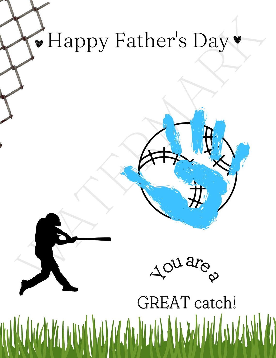 Father's Day Printable Template for Handprint you - Etsy