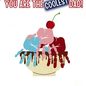 Handprint Printable Template "you Are the Coolest Dad!" for Father's ...