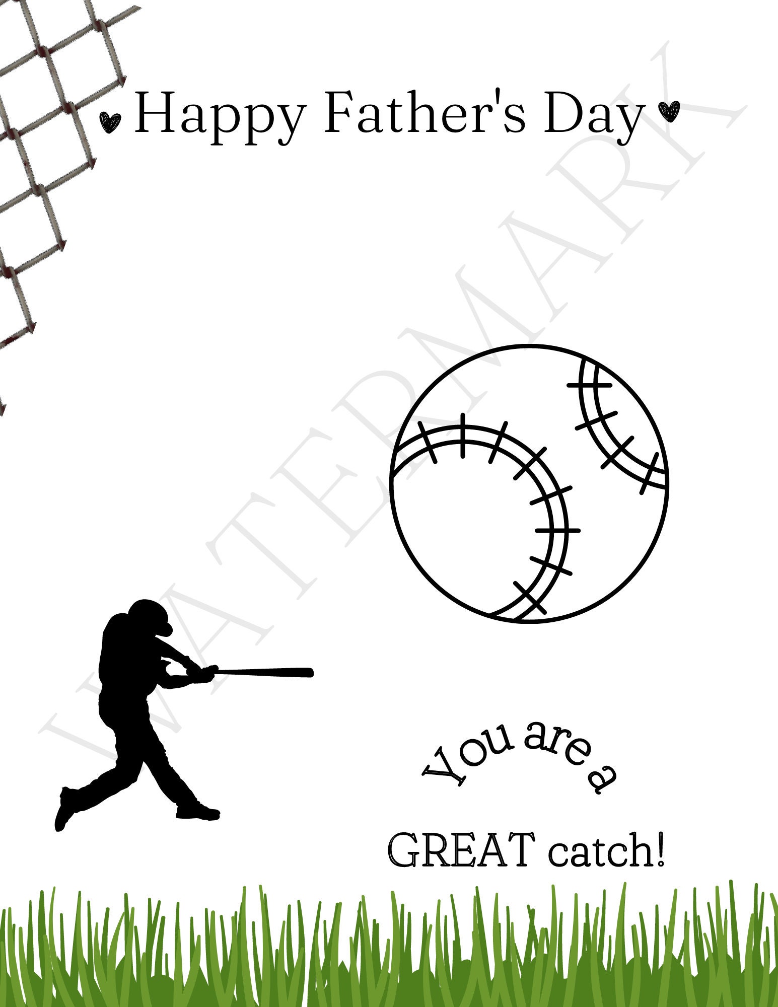 Father's Day Printable Template for Handprint "you Are a Great Catch ...