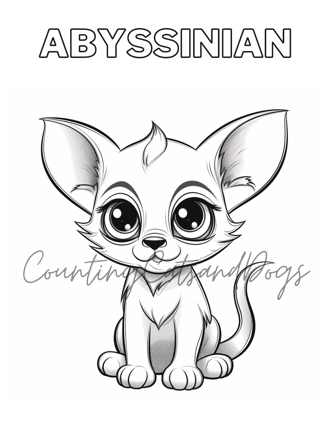 16 Cute Kittens Coloring Book Pages for Adults and Kids, Printable PDF ...