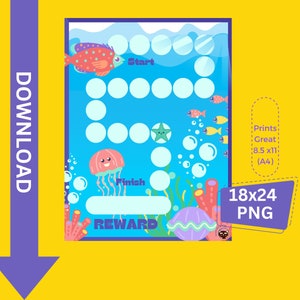 PRINTABLE Under the Sea Reward Chart for Kids or Behavior - Etsy