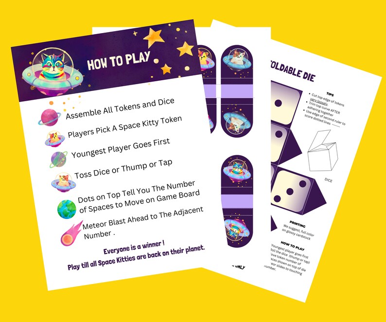 PRINTABLE | Outer Space Board Game for Kids | Space Birthday Party ...
