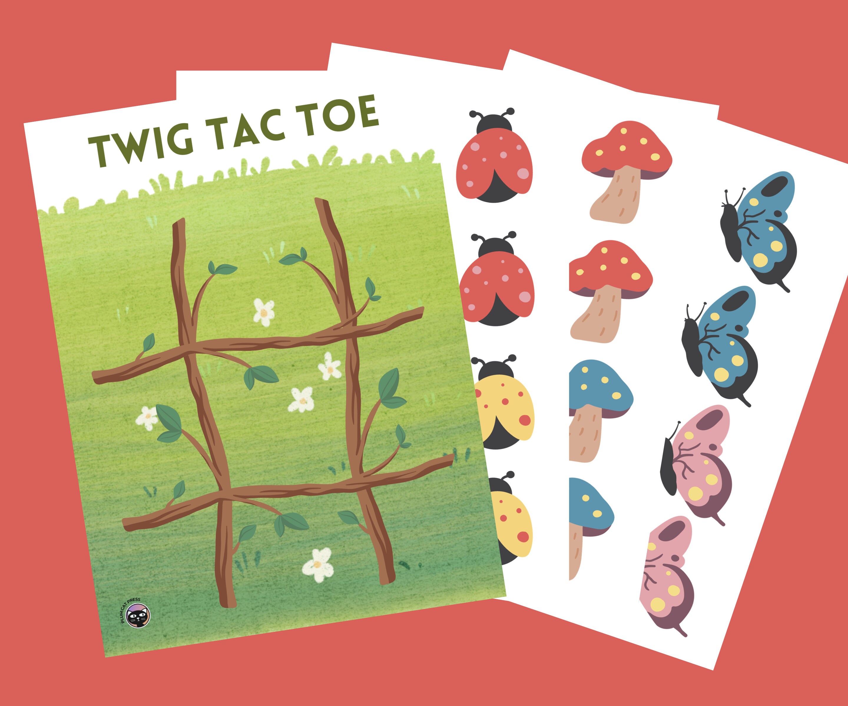 TIC TAC TOE | Family Game Night Printable of Whimsical Twigs and Lucky ...