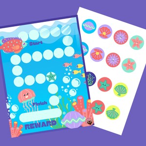 PRINTABLE Under the Sea Reward Chart for Kids or Behavior Chart for ...