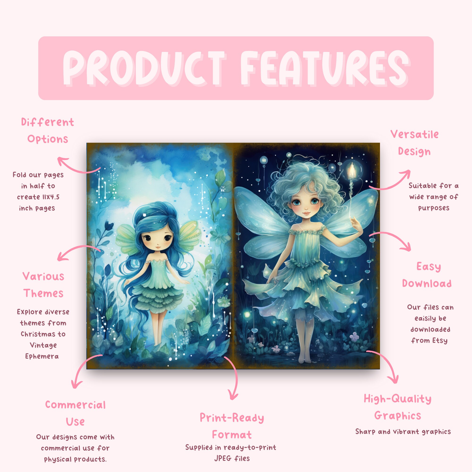 Ocean Fairy Junk Journal Kit, Spring Fairy Junk Journal Kit, Fantasy ...