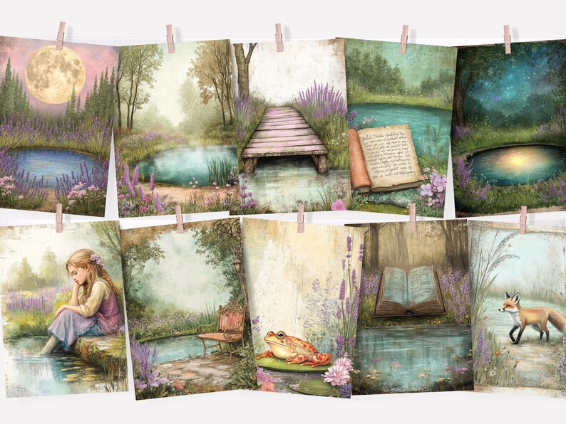 Whispers of Violet Junk Journal Pages, Dreamy Vintage Printable Art ...