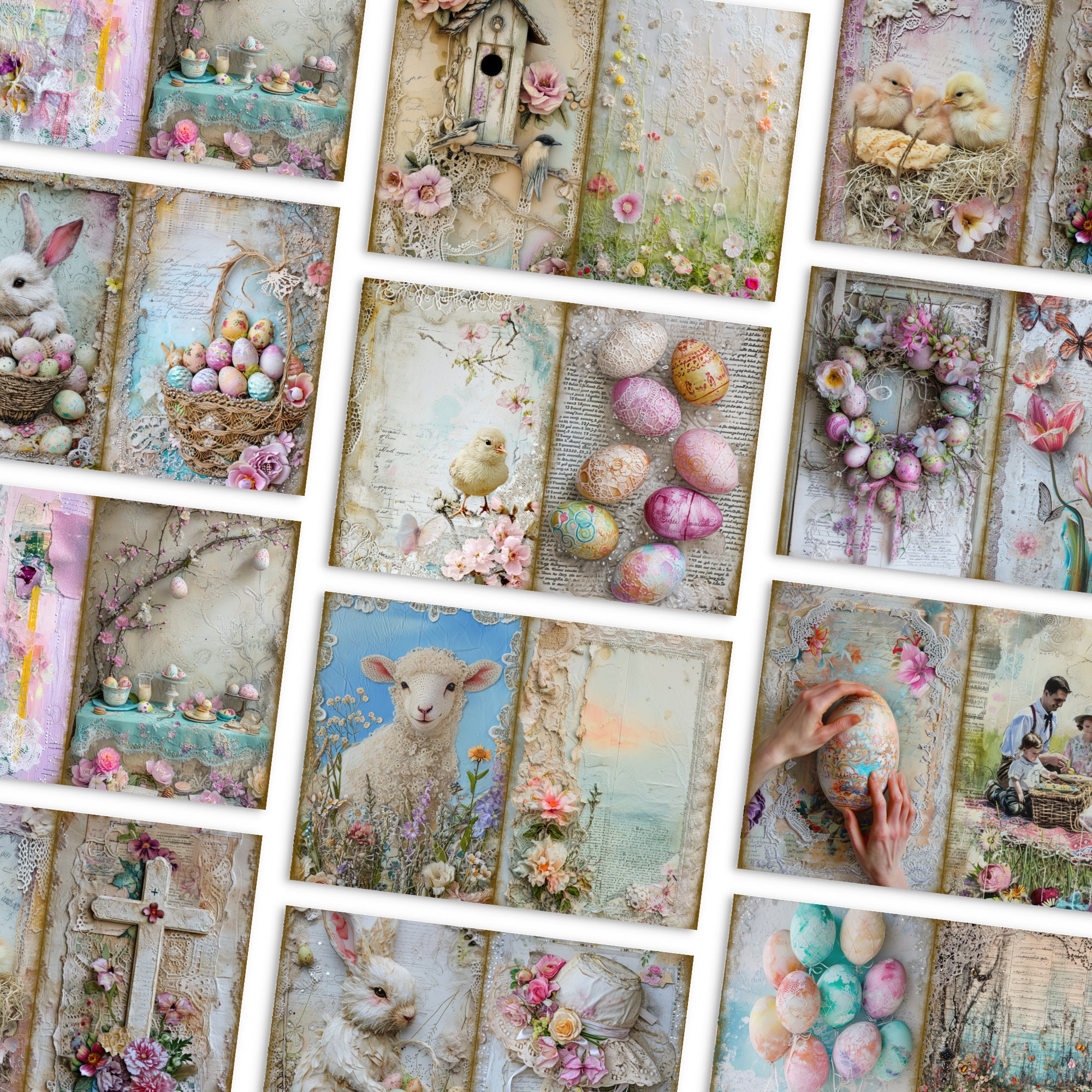 Easter Junk Journal Pages, Bunny Junk Journal, Rabbit, Journal Pages ...