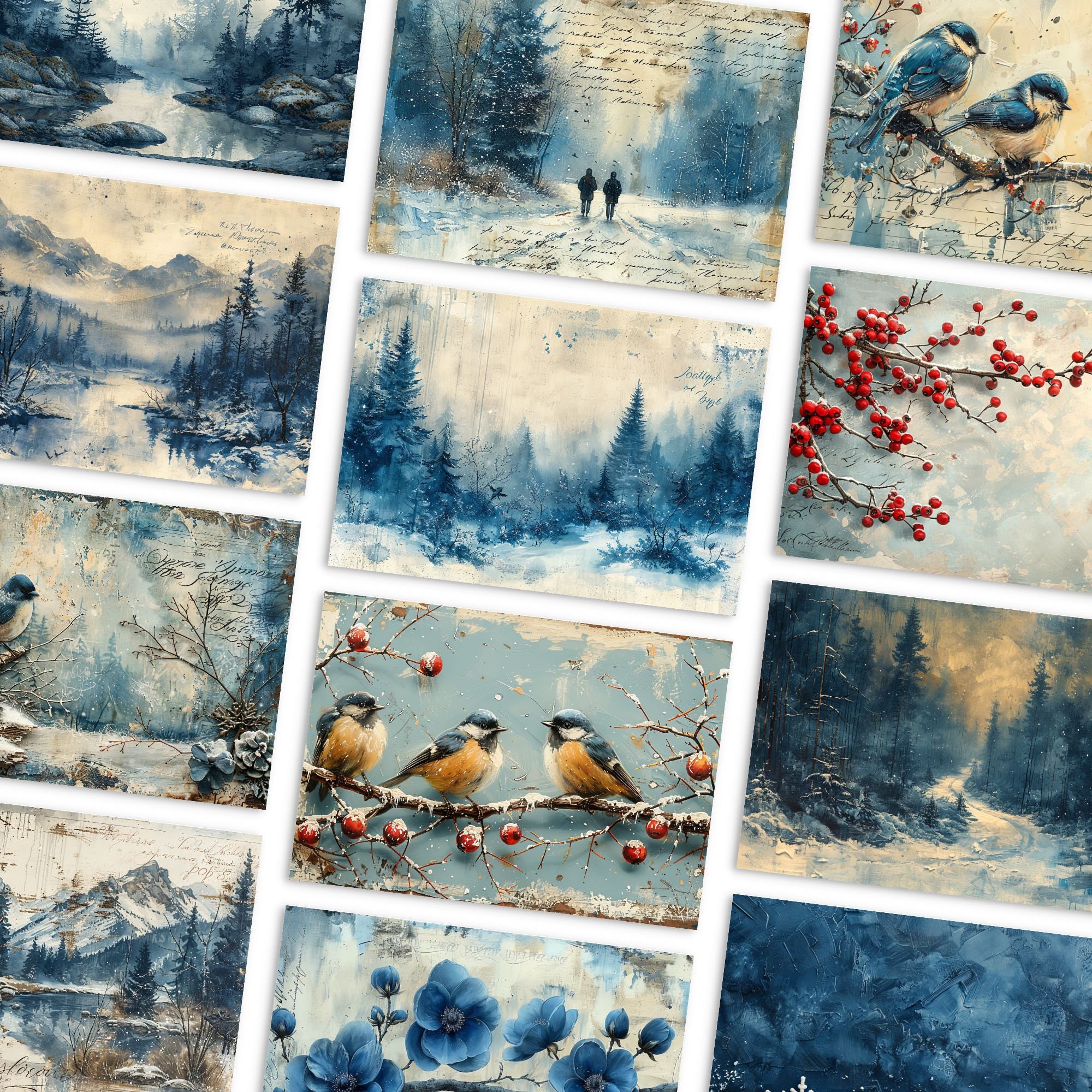 Winter Wonderland Junk Journal Kit | Winter Junk Journal Printables ...