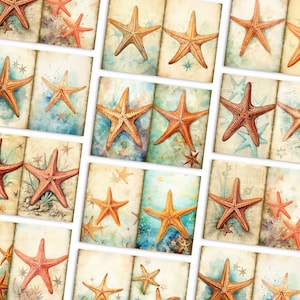 Starfish Junk Journal Pages, Watercolor Sealife Journal Pages Ocean ...