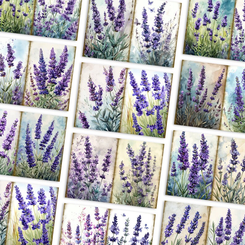 Lavender Junk Journal Paper, Vintage Lavender Junk Journal Kit ...