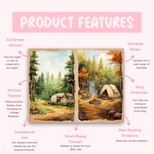 Camping, Junk Journal Kit, Men, Father's Day, Grandpa, Boy, Outdoors ...