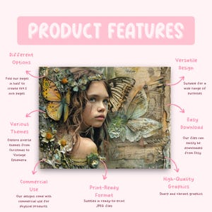 Enchanted Forest Junk Journal Pages, Printable Collage Sheet, Digital ...