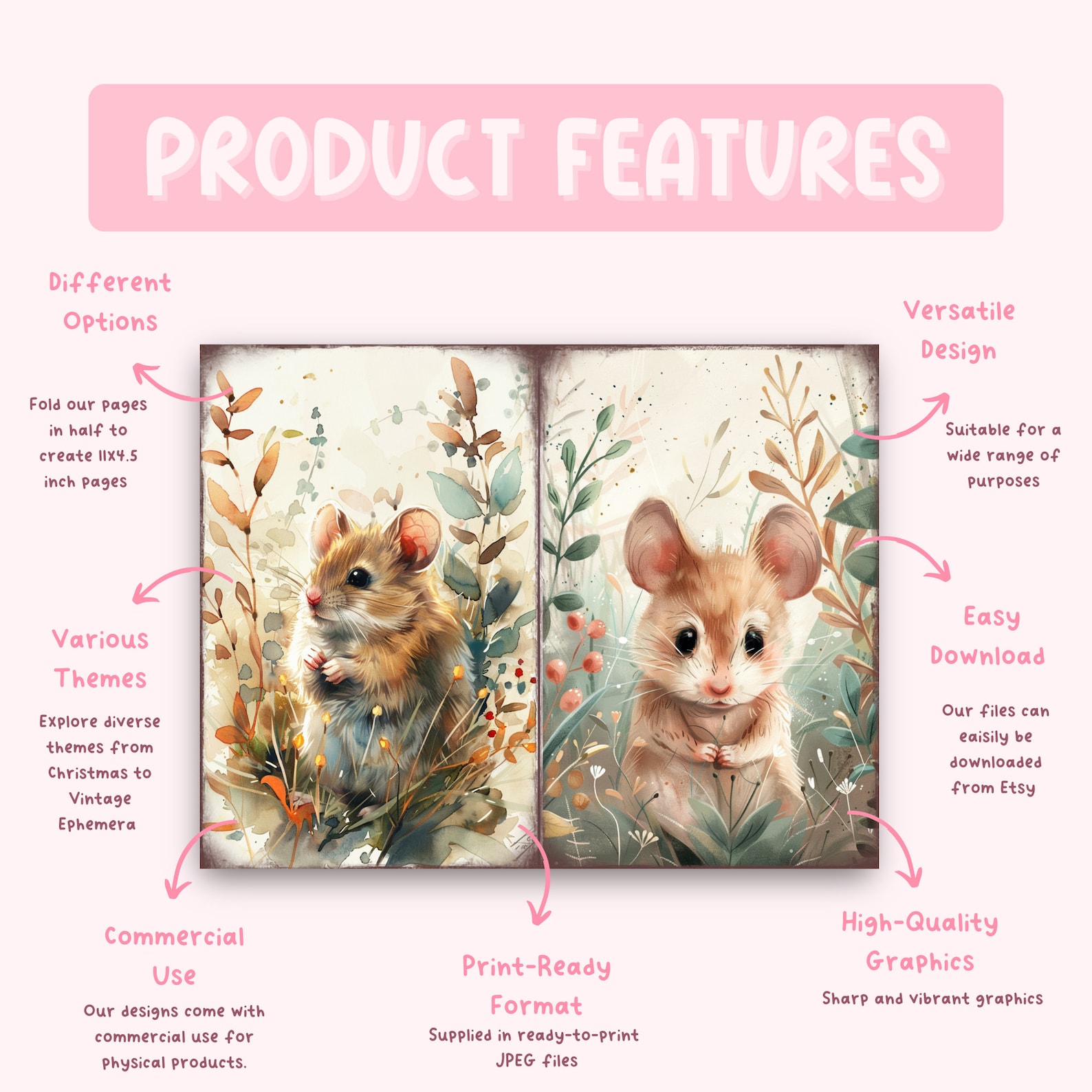 Mouse Junk Journal Pages, Animal Journal, Paper Crafts, Scrapbook ...