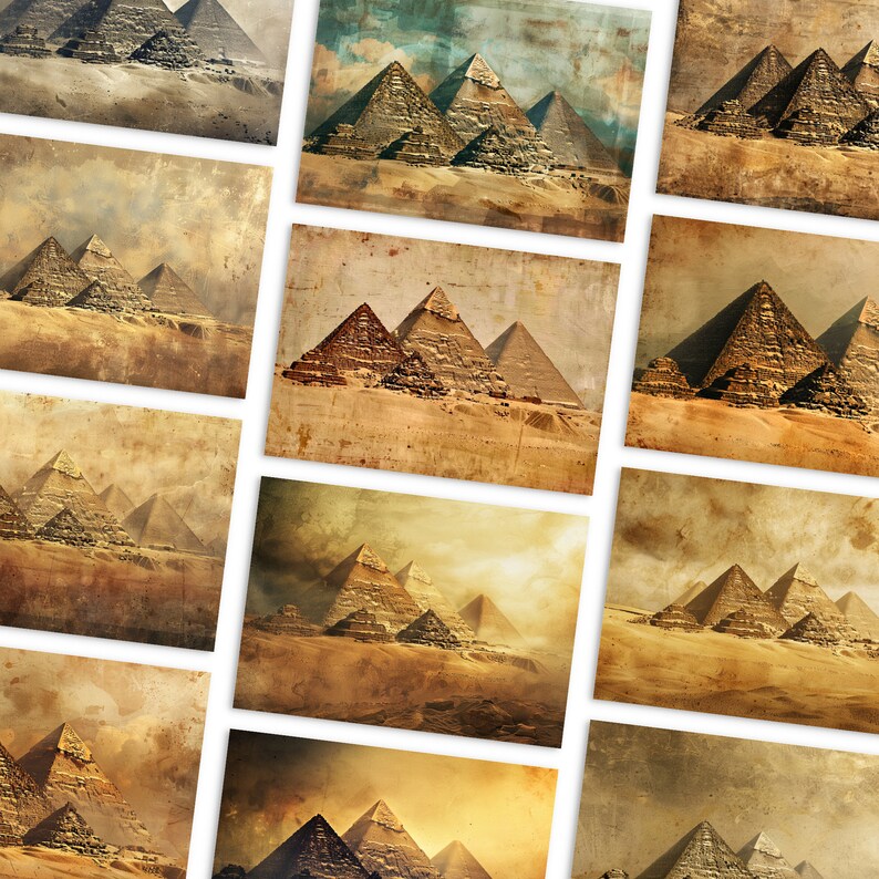 Egyptian Pyramid Junk Journal Pages, Ancient Egypt Printable Scrapbook ...