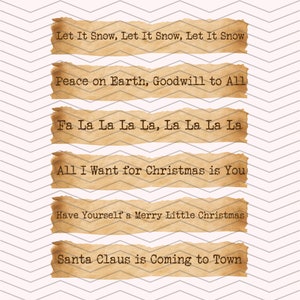 Printable Christmas Words Sayings Junk Journal Kit Supplies ...