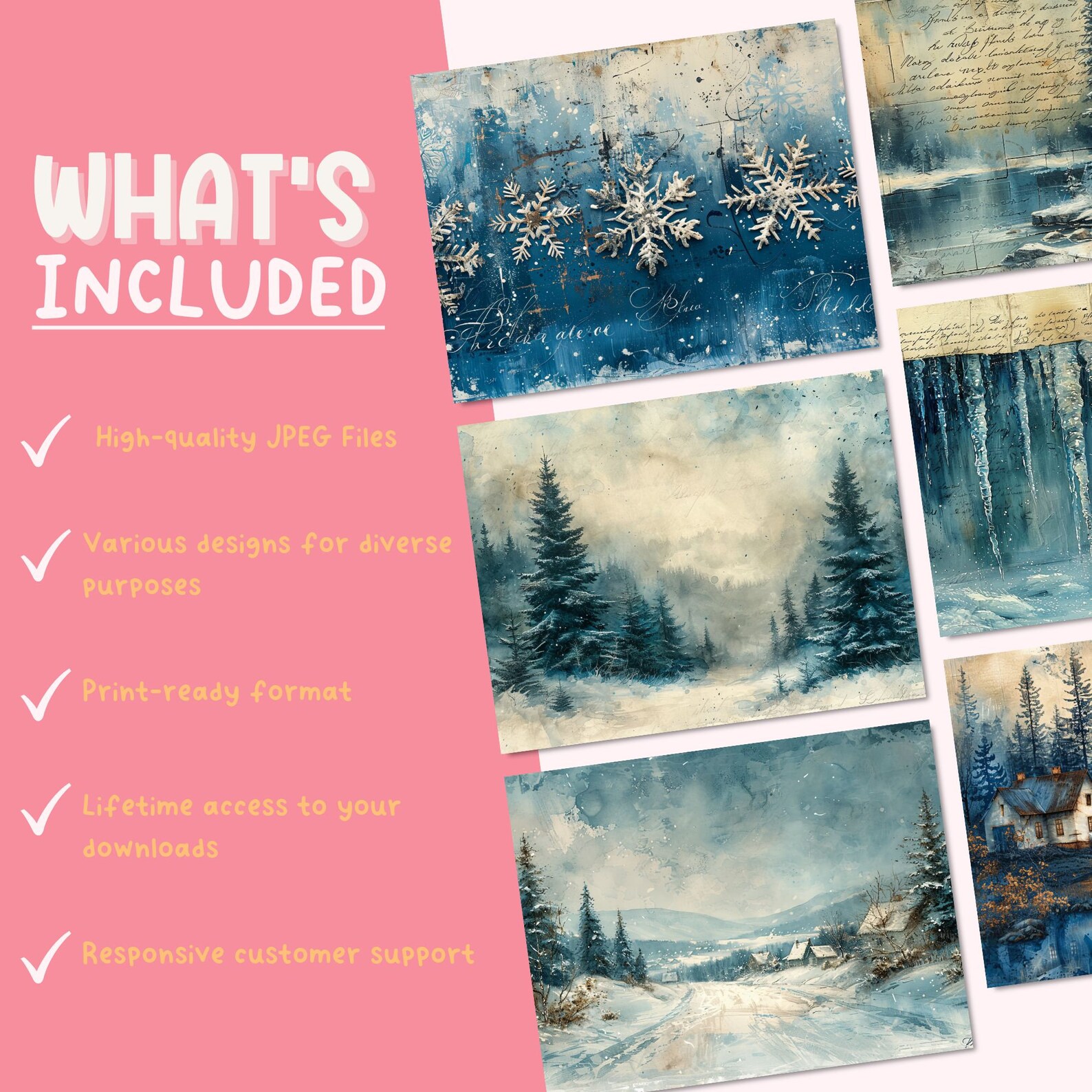 Winter Wonderland Junk Journal Kit | Winter Junk Journal Printables ...