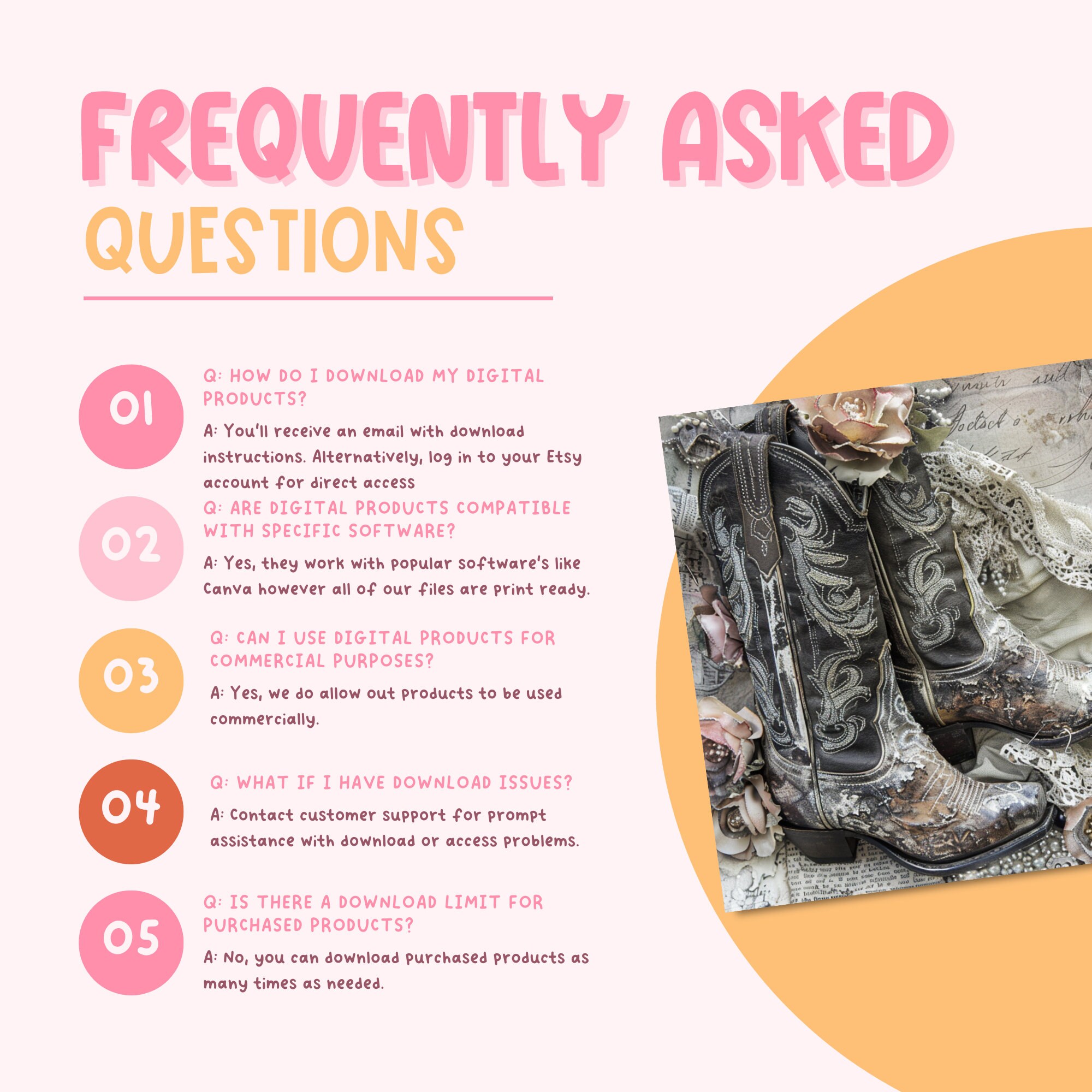 Cowgirl Boots Junk Journal Pages, Western Junk Journal Printable ...