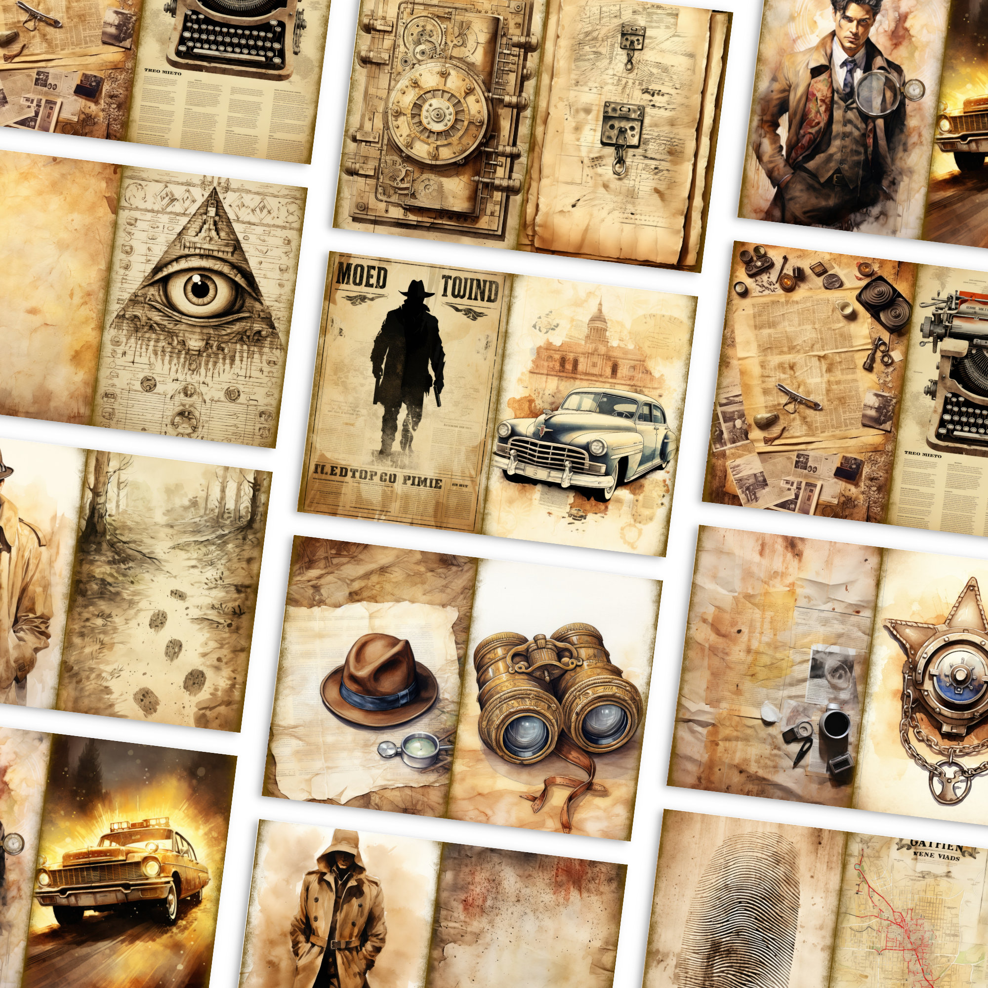 Crime Junk Journal Pages, Cold Case Junk Journal, Junk Journal Kit ...