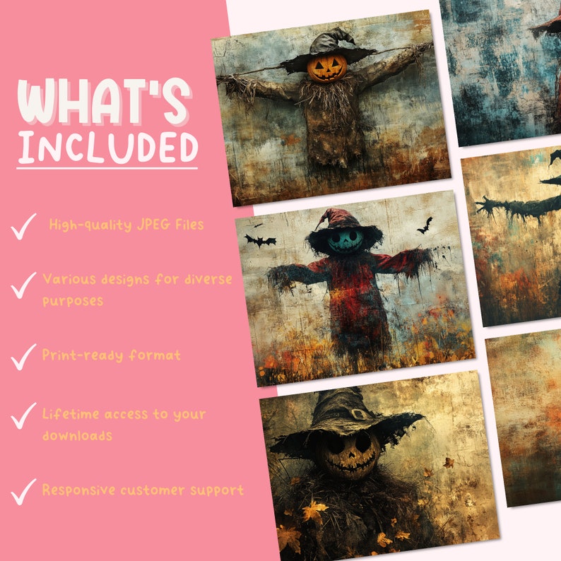 Scarecrow Junk Journal Printable Pages, Digital Scrapbook Paper Kit ...