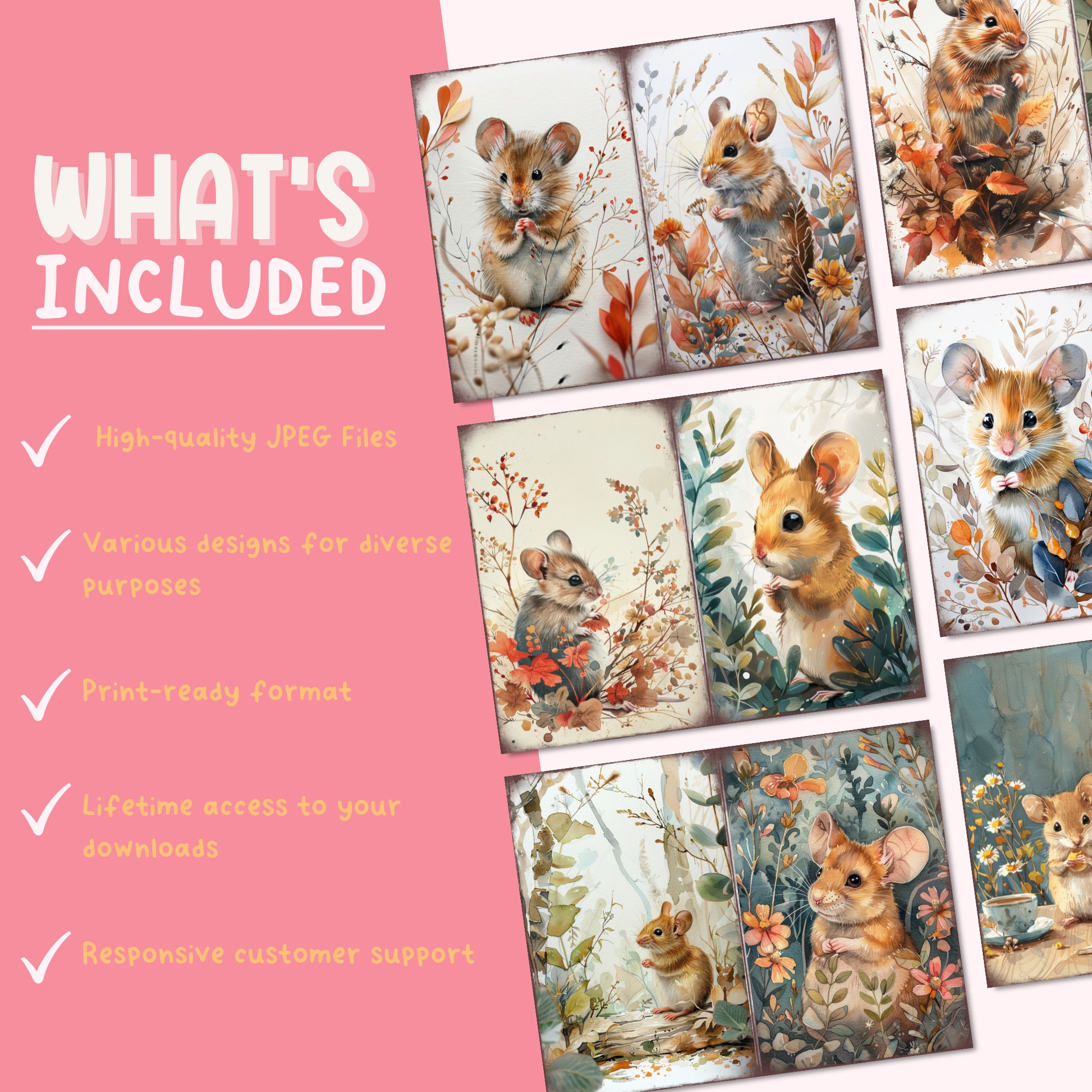 Mouse Junk Journal Pages, Animal Journal, Paper Crafts, Scrapbook ...