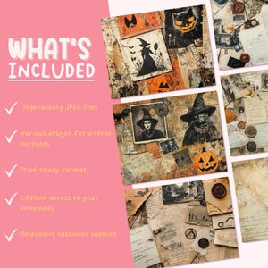 Halloween Junk Journal Printable Pages, Digital Scrapbook Paper Kit ...