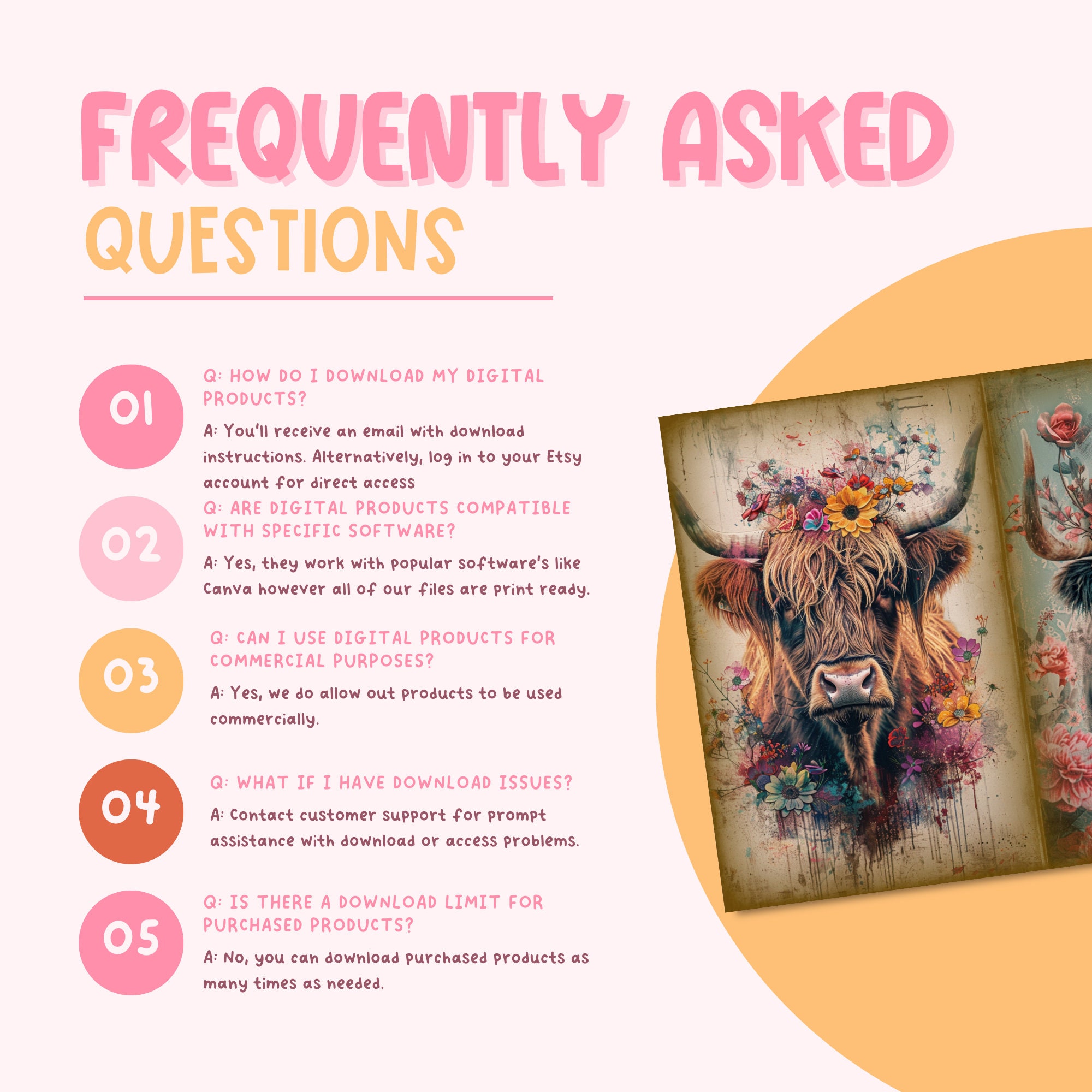 Highland Cow Junk Journal Pages, Vintage Floral Journal Papers, Junk ...