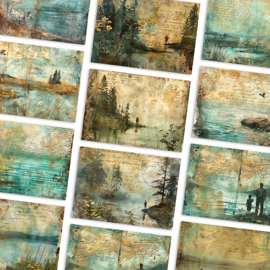 Fishing Junk Journal Pages, Fishermen Ephemera, Vintage Fisherman ...