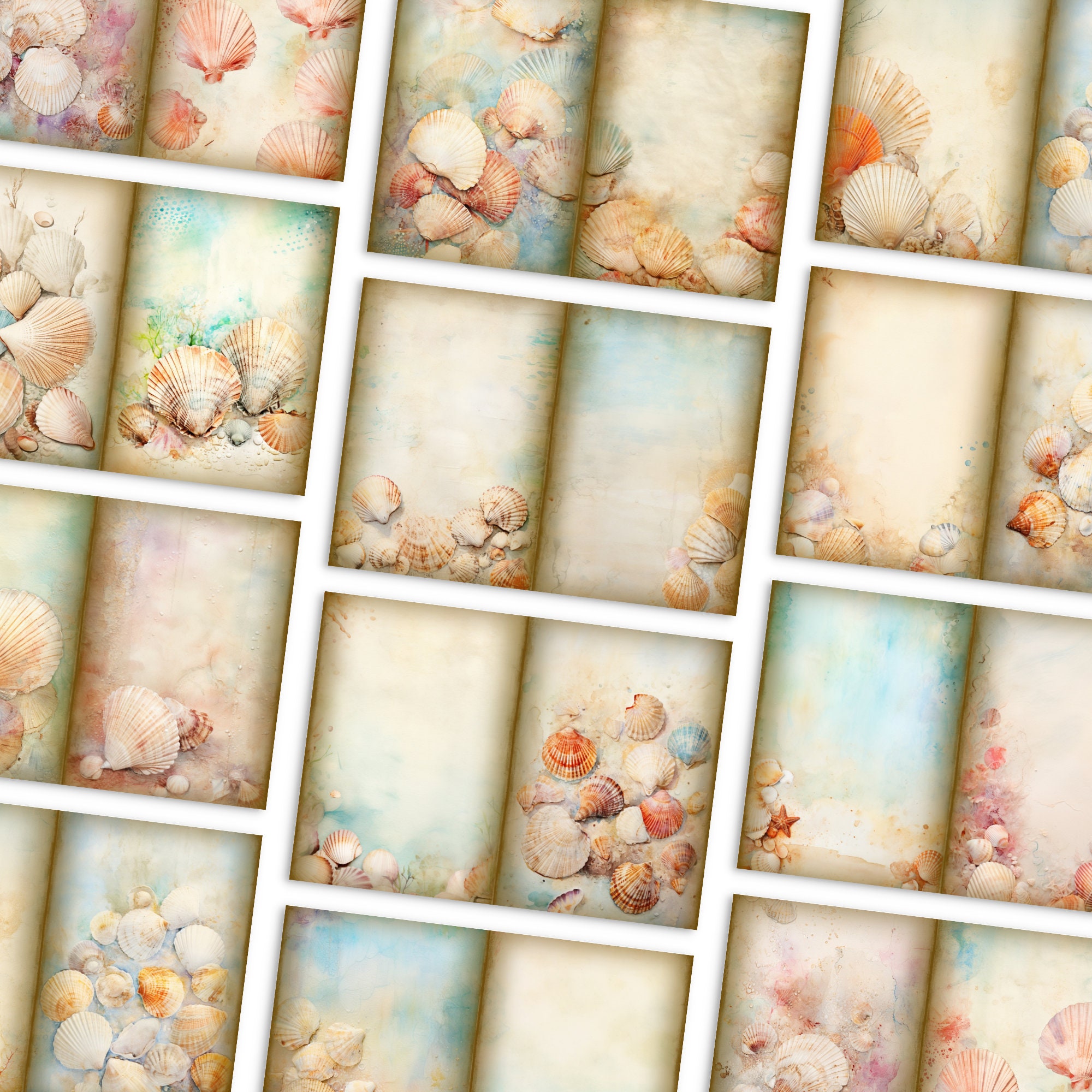 Coastal Junk Journal Seaside Journal Pages Paper Craft Nautical Digital ...