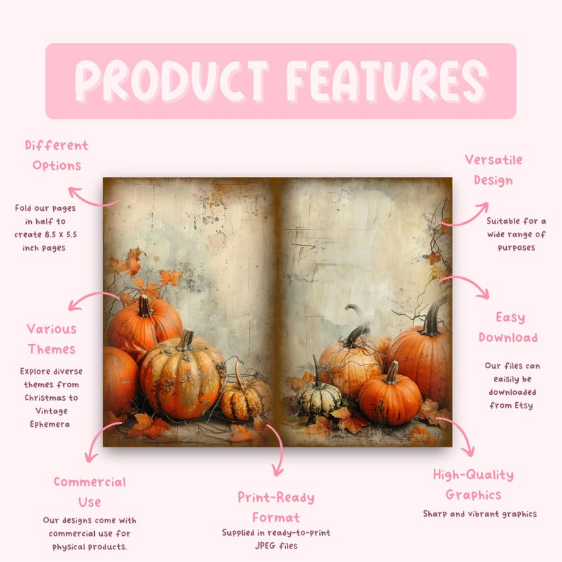 Autumn Junk Journal Fall Journal Page Pumpkin Junk Journal Printable ...