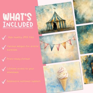Faded Carnival Junk Journal Pages – Whimsical Vintage Circus-inspired ...
